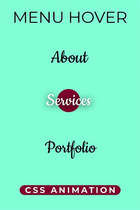 Creative Menu Hover Animation Web Development Design Educational Websites Css