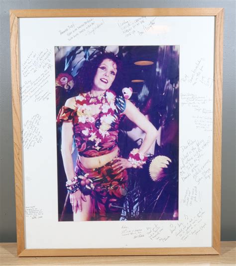 Photo Of Artist Ruby Lynn Reyner Dancing The Hula Signed By Friends And