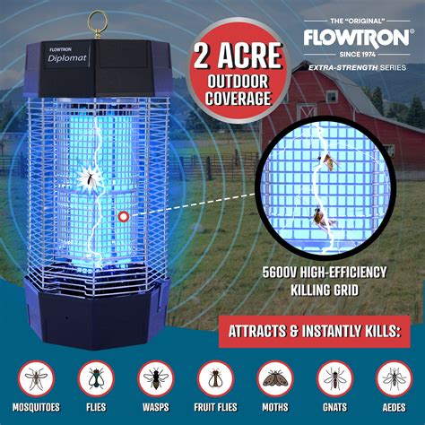 120w High Performance Indoor Outdoor Bug Zapper Flowtron