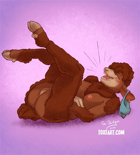 Rule 34 Anthro Bovid Breasts Brown Body Brown Fur Caprine Closed Eyes