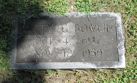 Mattie Patty Gibson Bowlin 1937 1959 Find A Grave Memorial