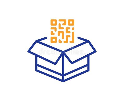 qr code line icon scan barcode sign vector stock vector