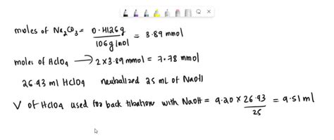 SOLVED A 0 4126 G Sample Of Primary Standard Na2CO3 Was Treated With 40 00 ML Of Dilute
