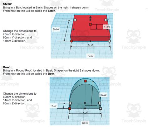 Tinkercad Step By Step Instructions For Paddle Boat By Teach Simple