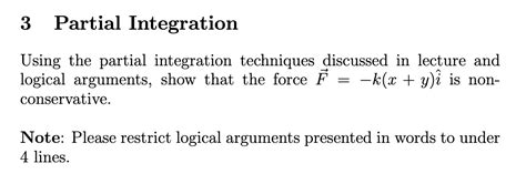 Solved 3 Partial Integration Using The Partial Integration