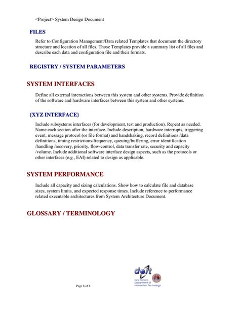 System Design Document Template In Word And Pdf Formats Page 8 Of 8