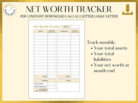 Net Worth Statement Template For Excel Worksheets Library