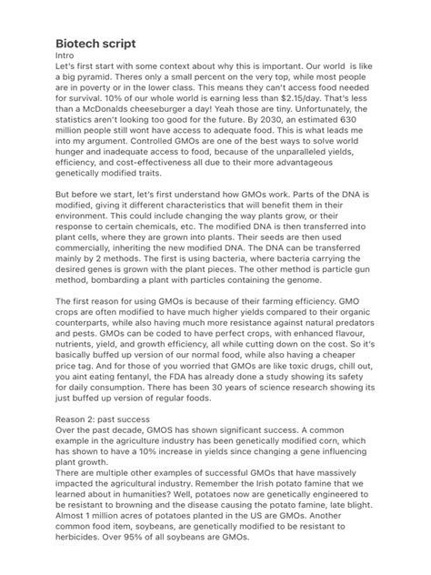 Biotech Script Pdf Genetically Modified Organism Genetic Engineering