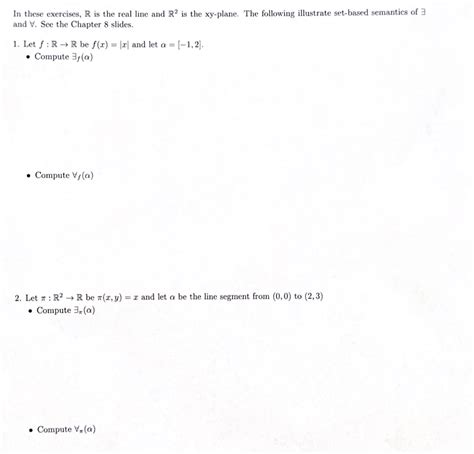 Solved In These Exercises R Is The Real Line And R Is Chegg Com