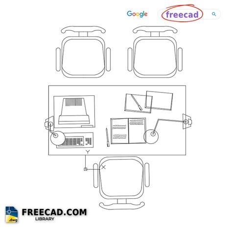 Free 2d Cad Blocks Office Furniture
