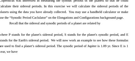 [solved] Copernicus Was Interested In Measuring The Synodic Periods Of The Course Hero