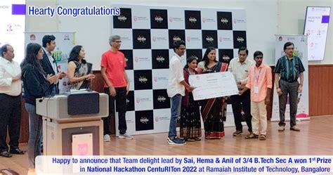 Centuritonwinner Hackathonchampion Ramaiahinstituteoftechnology Technologyinnovation