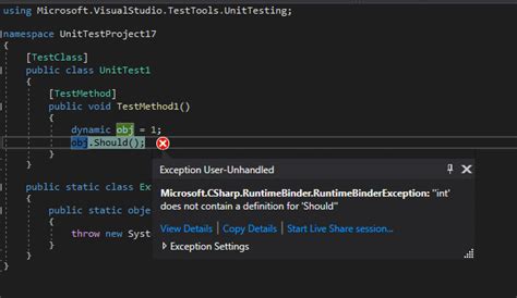 should be throws exception using dynamic types · issue 1493