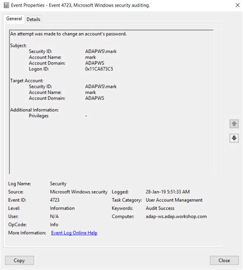 Windows Event ID 4723 An Attempt Was Made To Change An Account S