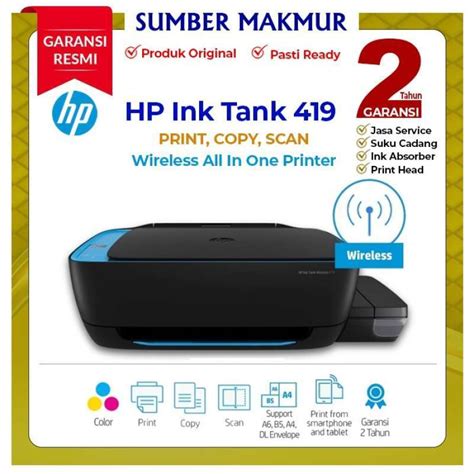 Promo Hp 419 Ink Tank Wireless All In One Printer Print Scan Copy