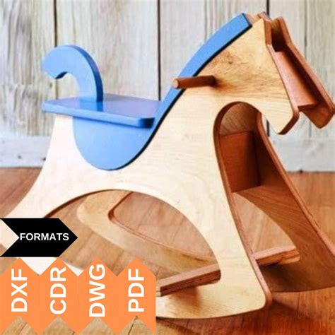 Cnc Cutting File Wooden Rocking Toy Cnc Rocking Toys Laser Cut Files Cnc Files Dxf Files