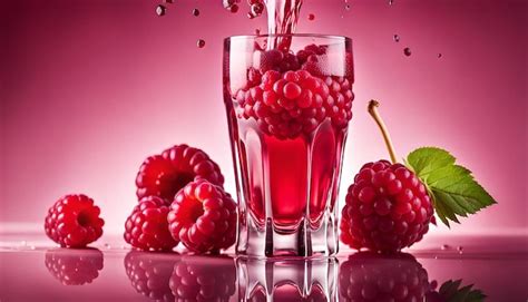 Raspberry Juice Premium Ai Generated Image