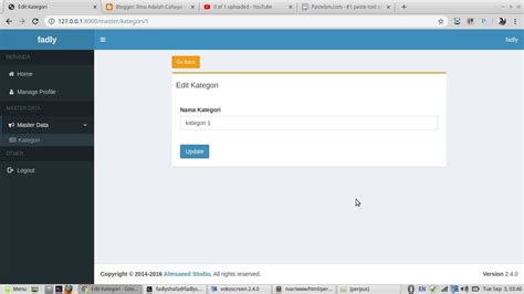 Part 6 Membuat Web Perpustakaan Dengan Laravel 5 8 Edit Kategori