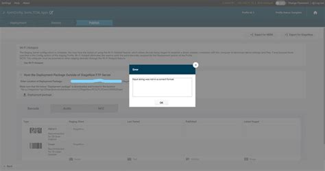Stagenow Deployment Package Error