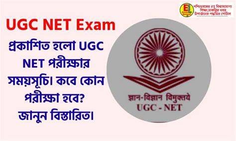 পরকশত হল UGC NET পরকষর সমযসচ কব কন পরকষ হব জনন