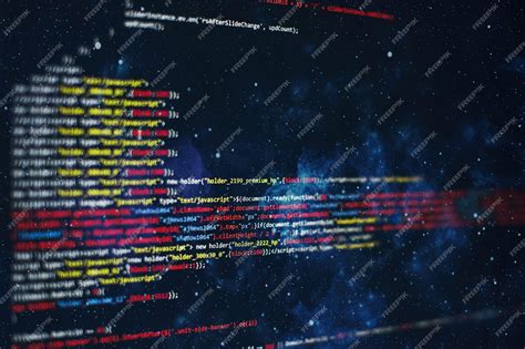 Premium Photo Software Developer Programming Code Abstract Computer Script Code Selective Focus