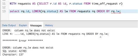 What Is Wrong In My Sql With And Sort In Postgresql Stack Overflow