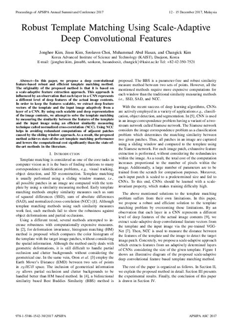 Pdf Robust Template Matching Using Scale Adaptive Deep Convolutional