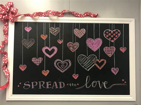 February 2020 Valentine Chalkboard Art Chalkboard Drawings