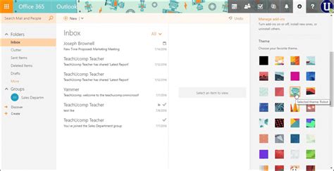 Change The Theme In Outlook On The Web Instructions