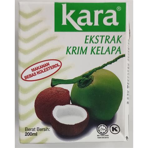 Kara Krim Kelapa Santan Kara 200ml Shopee Malaysia