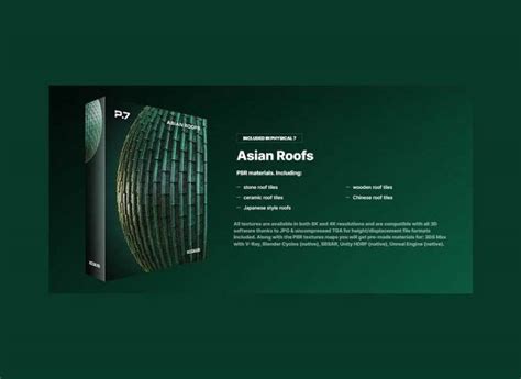 Cgaxis Physical 7 Pbr Asian Roofs Collection