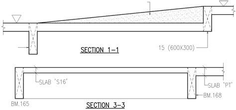 Slope Gradient Detail For Slab Section Dwg Autocad Drawing