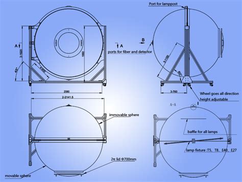 Integrating Sphere Spectroradiometer Uniform Light Source Goniophotometer Spinning Mulansphere