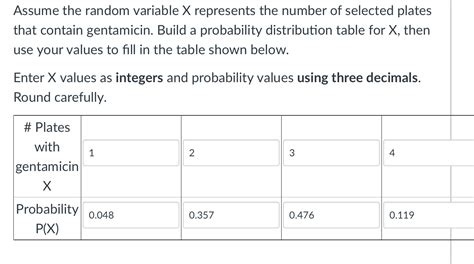 Solved Assume The Random Variable X Represents The Number Of