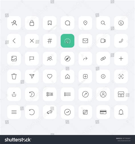 Set User Interface Icons Isolated On Stock Vector Royalty Free 1877303047