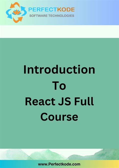 React Js Full Course Perfectkode Pdf