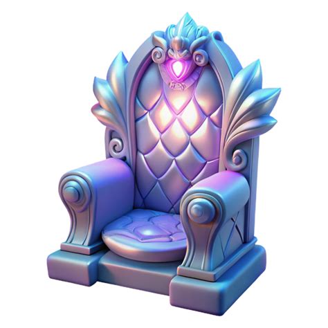 Luminous Throne Fantasy Game Asset 3d Model Royal Seat Illuminated