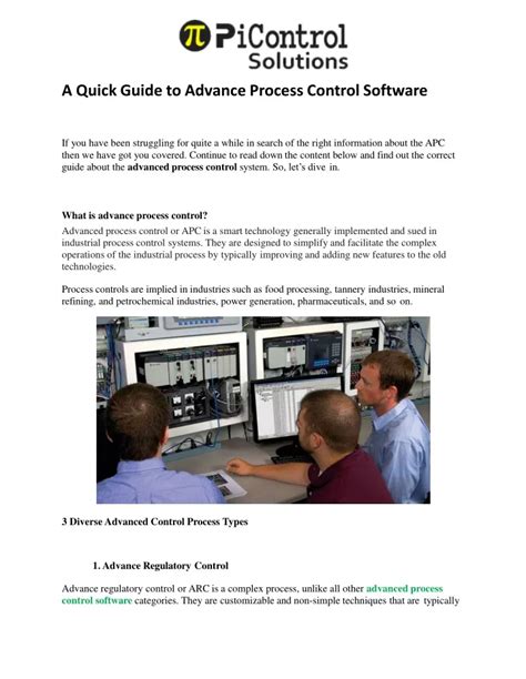 PPT A Quick Guide To Advance Process Control Software PowerPoint Presentation ID 10112891