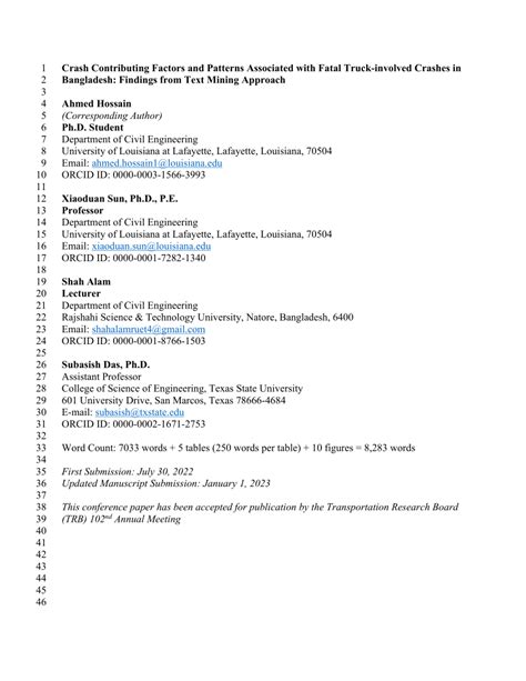 PDF Crash Contributing Factors And Patterns Associated With Fatal