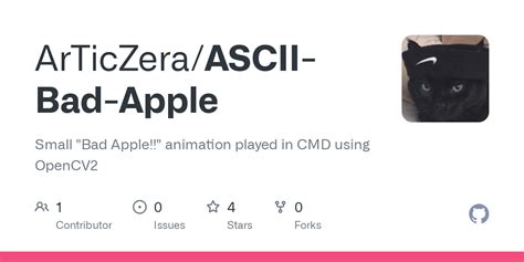 Github Articzeraascii Bad Apple Small Bad Apple Animation