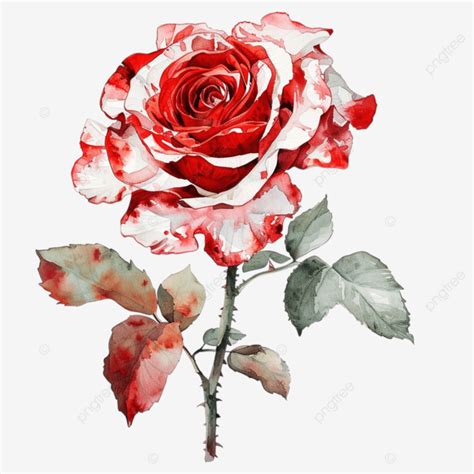 빨간색과 흰색 수채화 장미 그림 수채화 장미 페인트 등 Png 일러스트 및 이미지 에 대한 무료 다운로드 Pngtree