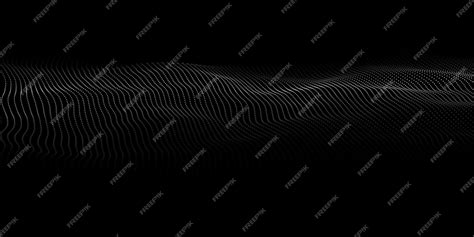 Premium Vector Wave Of Particles Abstract Background With A Dynamic Wave Big Data Vector