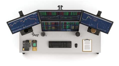 Ai Generated Trader S Workstation Stock Illustration Illustration Of Intelligence Markets