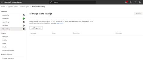 Add And Edit Store Listing Info For Msiexe App Windows Apps