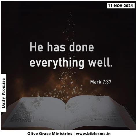 Mark 737 He Has Done Everything Well Verse Of The Day Daily