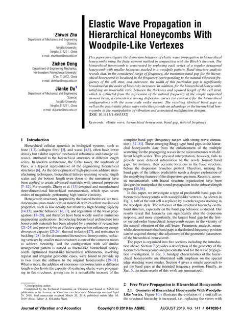 Pdf Elastic Wave Propagation In Hierarchical Honeycombs With Woodpile