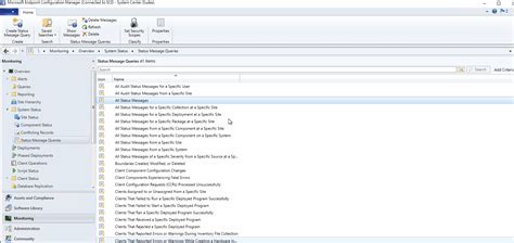 use sccm status message messageid to audit administrator actions