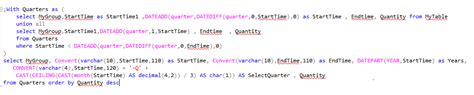 Sql Server 2012 How To Split A Time Frame In One Row To Different Quarters In Different Rows