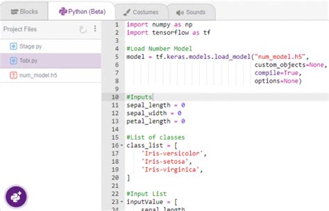 Number Classifier And Regression Ml Blocks Python Functions Projects Pictoblox Extension