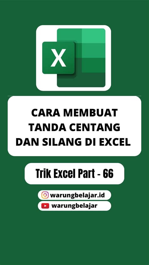 Cara Membuat Tanda Centang Dan Tanda Silang Di Excel Trikexcel